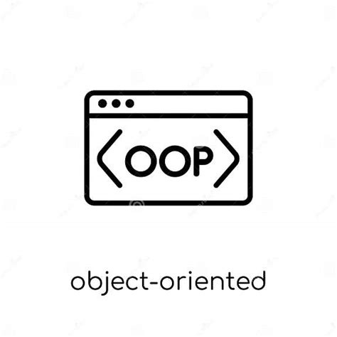 Object Oriented Programming Icon Trendy Modern Flat Linear Vect Stock Vector Illustration Of
