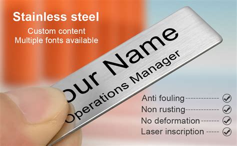 Engraved Personalized Name Tags With Magnet Clip Or Pin