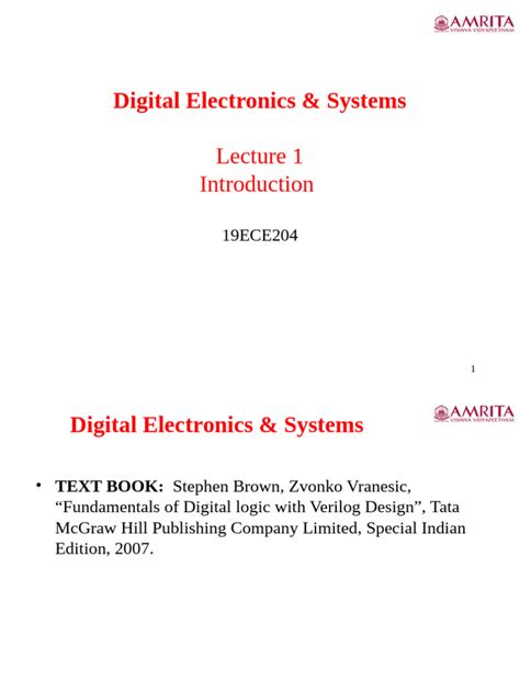 Digital Systems Lecture 01 04 Pdf