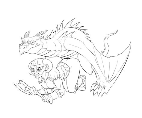 Dovahkiin Vs Dragon By Flick Hentai Foundry