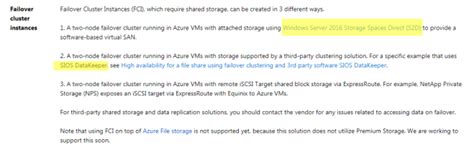 Storage Spaces Direct S2d For Sql Server Failover Cluster Instances Fci Clustering For