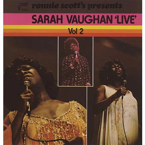 Sarah Vaughan Ronnie Scotts Presents Sarah Vaughan Live Volume 2