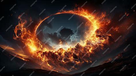 Premium Ai Image Annular Solar Eclipse Captivating Moments From