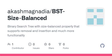 Github Akashmagnadia Bst Size Balanced Binary Search Tree With Size Balanced Property That