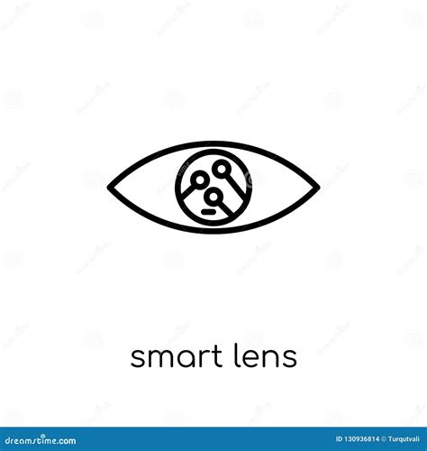 Smart Lens Icon Trendy Modern Flat Linear Vector Smart Lens Ico Stock Vector Illustration Of