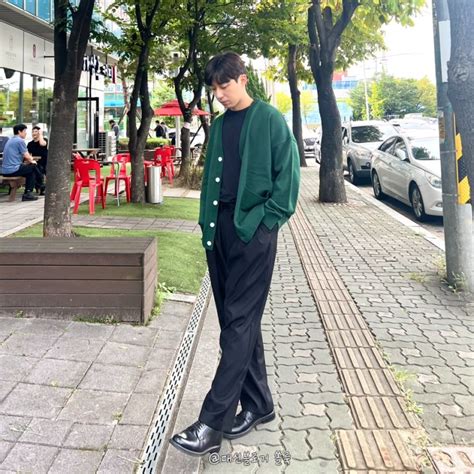 그레이버 베이직 남자 니트 가디건 코디 가을 오버핏 가디건 네이버 블로그