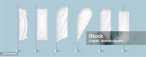 섬유 플래그 템플릿 현실적인 벡터 일러스트 레이 션 세트 3차원 형태에 대한 스톡 벡터 아트 및 기타 이미지 3차원 형태