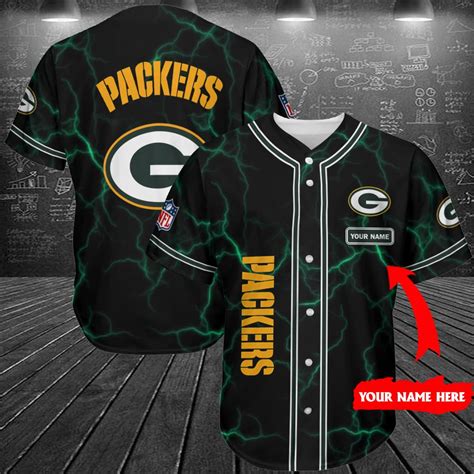 Green Bay Packers Personalized Baseball Jersey Shirt 224 Hearthtops Store