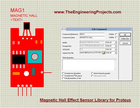 Magnetic Hall Effect Sensor Ky 024 Library For Proteus The Engineering Projects