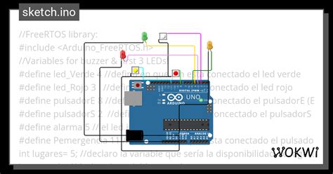 Freertos Estacionamiento Wokwi Esp32 Stm32 Arduino Simulator