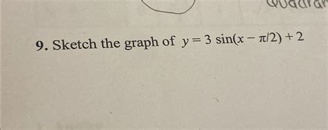 solved sketch the graph of y 3sin x π2 2