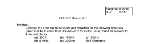 solved compute the error due to curvature and refraction for