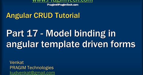 sql server and c video tutorial model binding in angular template driven forms slides
