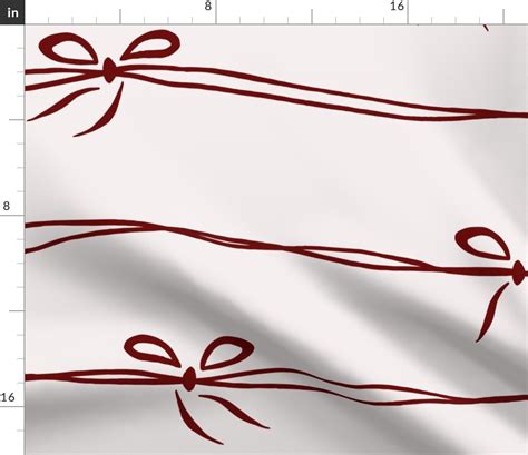 Hand Drawn Strings And Cute Bows In Dark Fabric Spoonflower