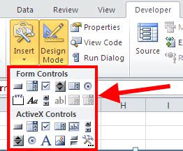 Solved Excel 2010 VBA Form Controls Vs ACTIVEX Controls Experts Exchange