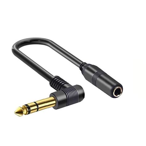 Epoch Right Angle 6 35mm Male Extension Right Angle 90 Degree Audio Cord 1 4 Inch Ts Mono Jack