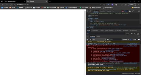 Vueuncaught Rangeerror Maximum Call Stack Size Exceededchunk