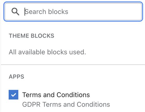 How To Add Remove And Reorder The Terms And Conditions App Block 20 Themes Relentless Apps