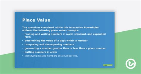 Digit Place Value Warm Up Interactive PowerPoint Teach Starter
