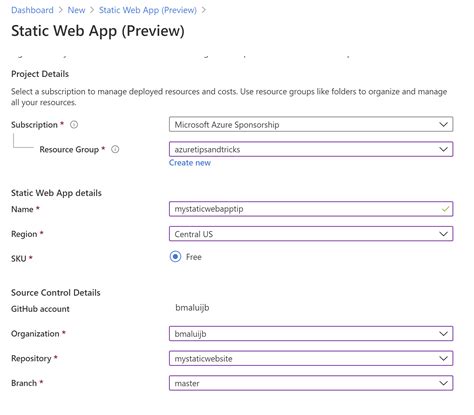 tip 282 getting started with azure static web apps azure tips and