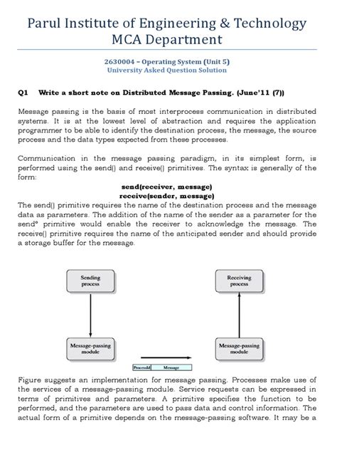 Distributed Message Passing An Explanation Of The Send And Receive