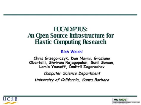 Eucalyptus Open Source For Cloud Computing Ppt
