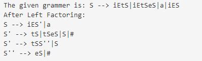 Write A Program To Eliminate Left Factoring From A Production Of A