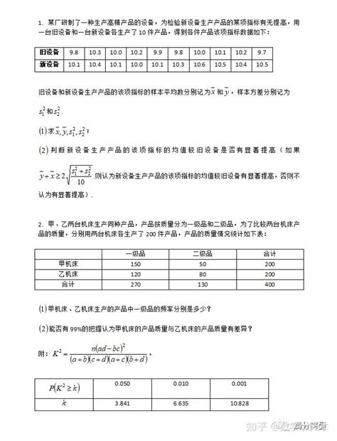 高中生必看一轮复习概率与统计篇 知乎