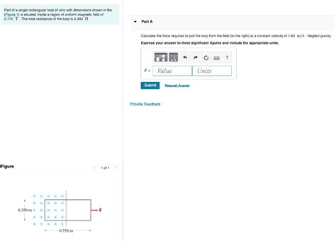 Solved Part Of A Single Rectangular Loop Of Wire With Chegg