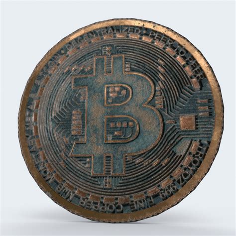 bitcoin rust 3d model cgtrader