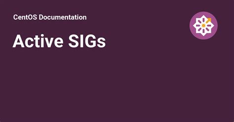 Active Sigs CentOS Documentation