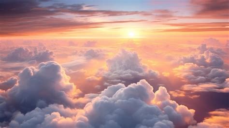 Premium Ai Image Fluffy Clouds