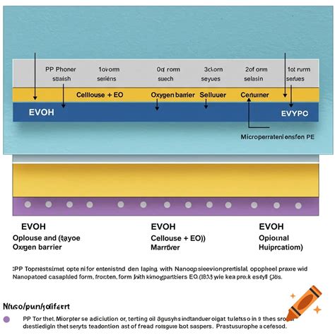 Diagram Of Material Layers With Evoh And Cellulose On Craiyon