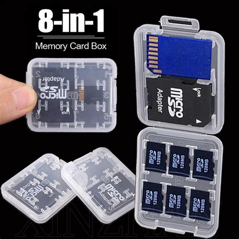 8 In 1 Micro Sd Memory Card Storage Box Travel Portable Anti Shock Card Case Mini Sd Sdhc Tf