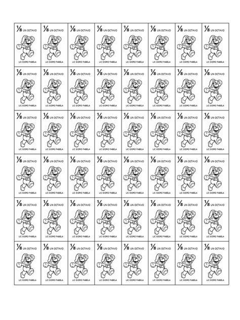 Participaciones Fracciones Mario Bross Pdf