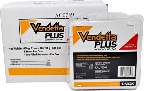 Mgk Vendetta Plus Cockroach Gel Bait 5 Packs 20 Tubes