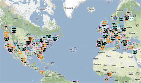 Cat Map An Interactive Map Of All The Cats In The World