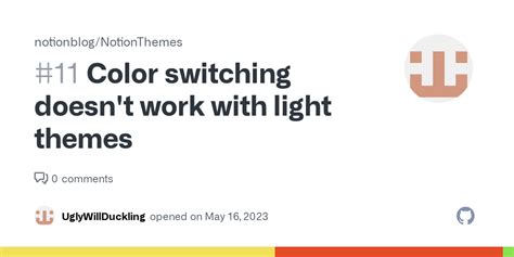 Color Switching Doesn T Work With Light Themes Issue Notionblog NotionThemes GitHub