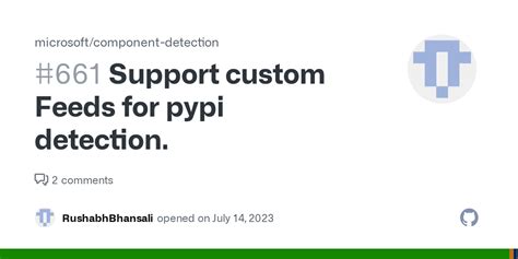 Support Custom Feeds For Pypi Detection · Issue 661 · Microsoft