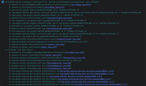 Android Strictmode Dndeveloper
