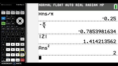 Complex Polar And Euler Form With The Ti84 Youtube