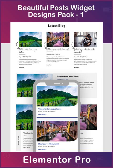 Beautiful Posts Widget Designs For Elementor Pro Pack 1