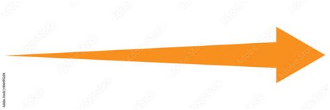 Orange Long Arrow To The Left Direction Cursor Sign Navigation Concept Realistic Design