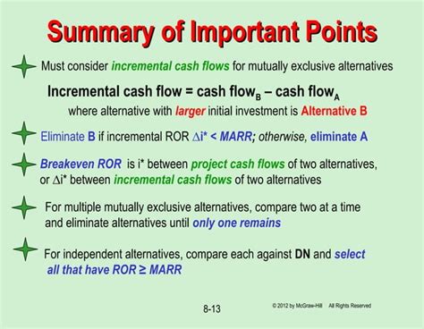 Chapter Ror Analysis For Multiple Alternatives PPT Business Accounting Finance Business