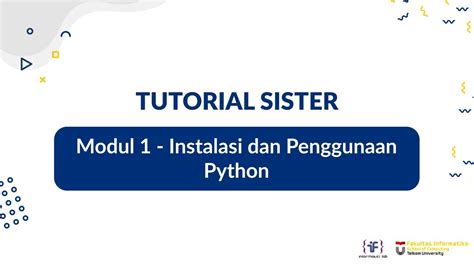 Tutorial Sister Modul 1 Instalasi Dan Penggunaan Python Youtube