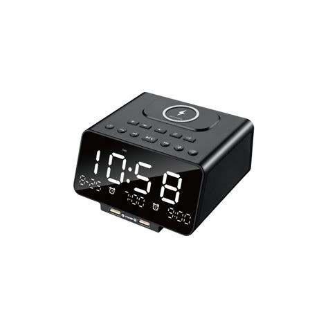 Bluetooth Speaker Smart Alarm Clock With Wireless Charger Radio Clock Docking Station From China