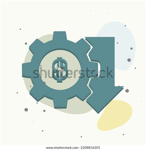 Cost Reduction Vector Icon On Multicolored Stock Vector Royalty Free 2208816203 Shutterstock