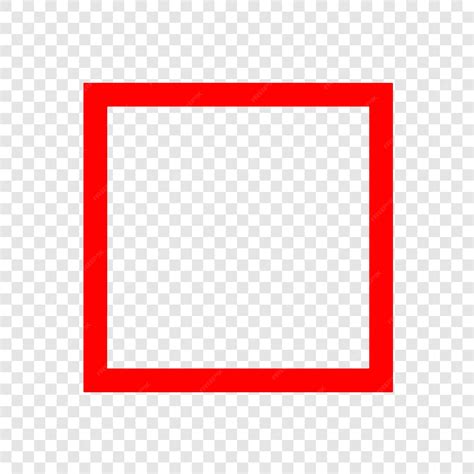Premium Vector Red Square Shape Portrait Mockup Transparant Background