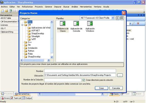 Infotutoriales Sharpdevelop