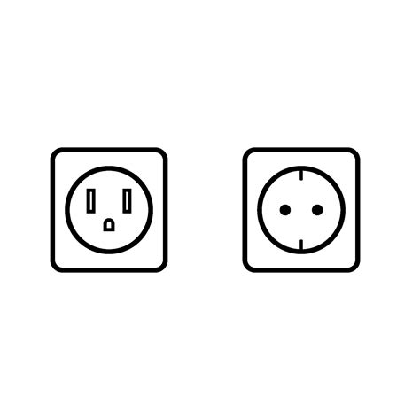 Electric Socket Icon Vector Design Template Vector Art At Vecteezy